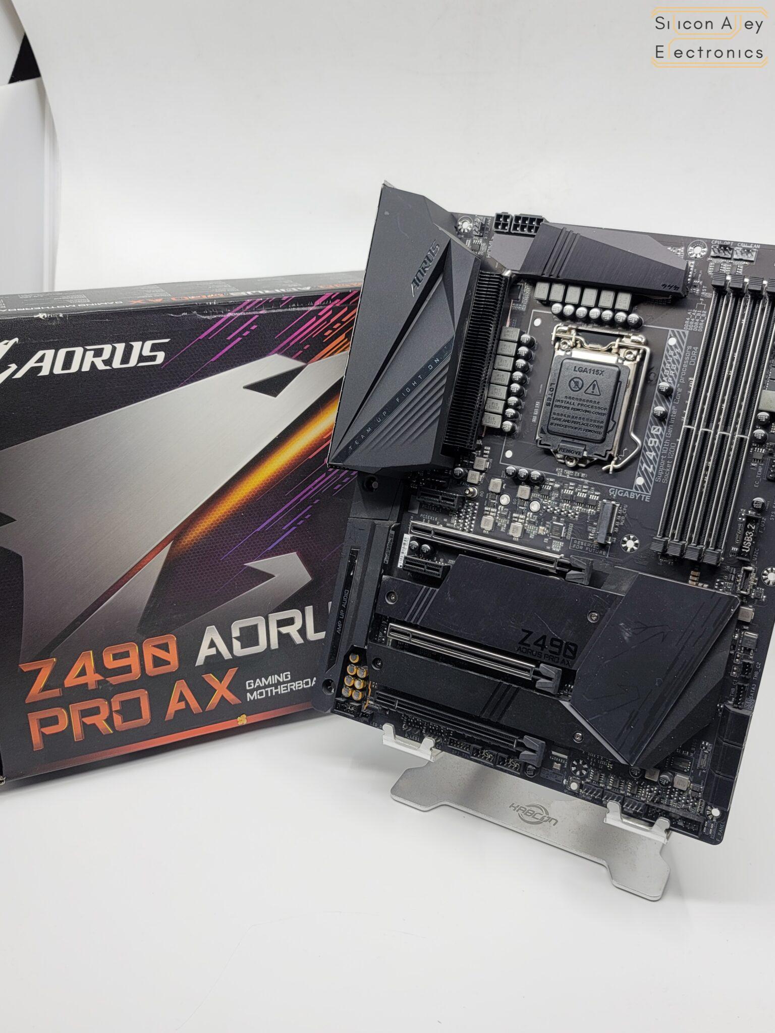 Gigabyte Z490 aorus Pro AX Intel LGA 1200 ATX Motherboard - Silicon ...