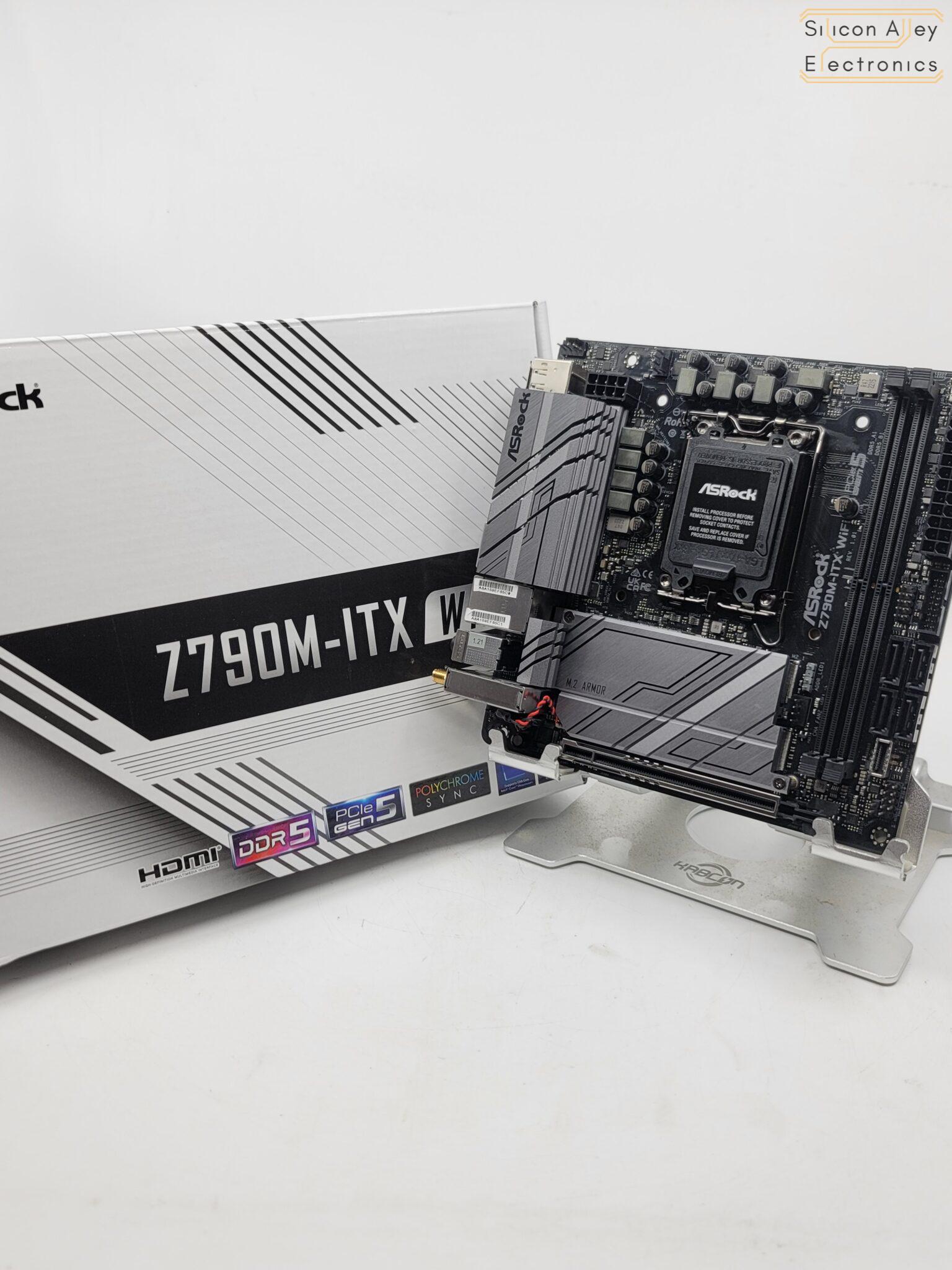ASRock Z790M-ITX Wifi Intel LGA 1700 DDR5 ITX Motherboard - Silicon ...