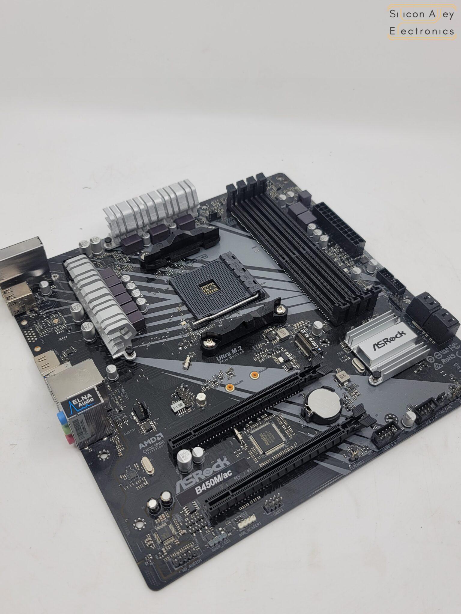 ASRock B450M/ac AMD AM4 DDR4 Micro ATX Motherboard - Silicon Alley ...