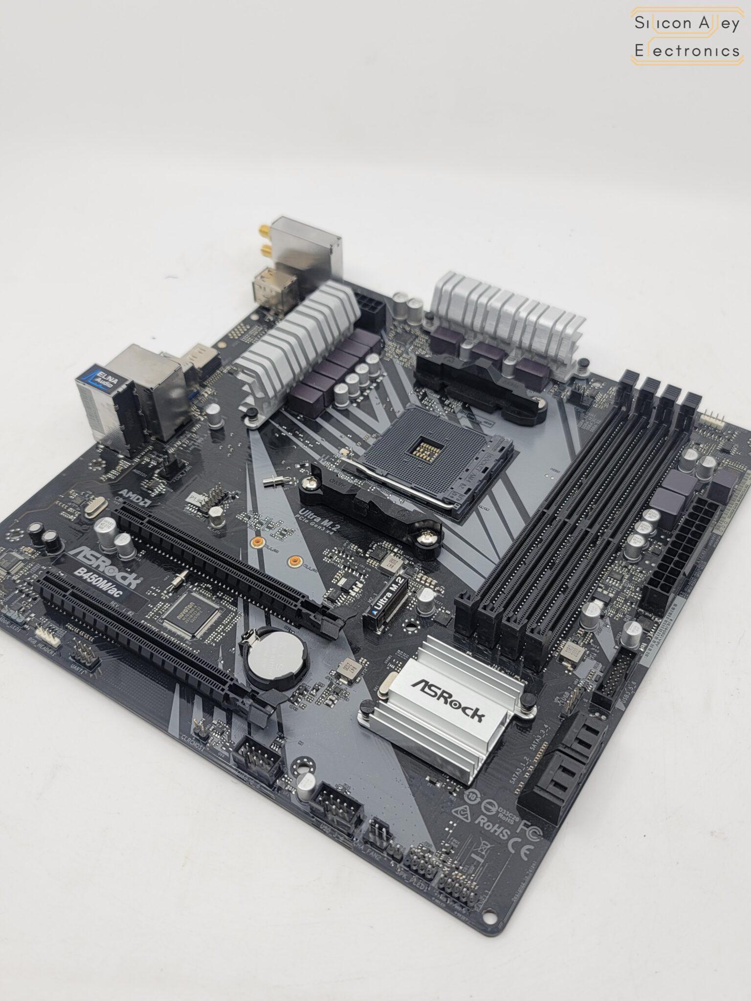 ASRock B450M/ac AMD AM4 DDR4 Micro ATX Motherboard - Silicon Alley ...